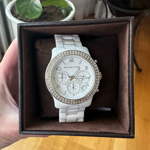 MICHAEL Michael Kors | Accessories | Michael Kors Ceramic White Watch ...